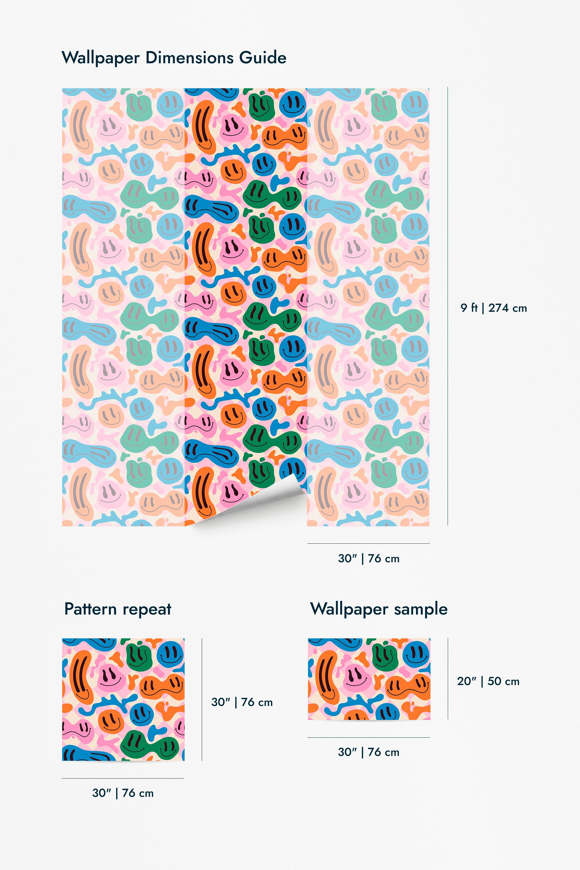 Funky Fun Wallpaper - Peel and Stick Wallpaper or Non Pasted Wallpaper ...