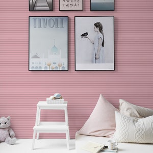 Pink Stripe Peel and Stick Wallpaper / Striped Removable - Etsy