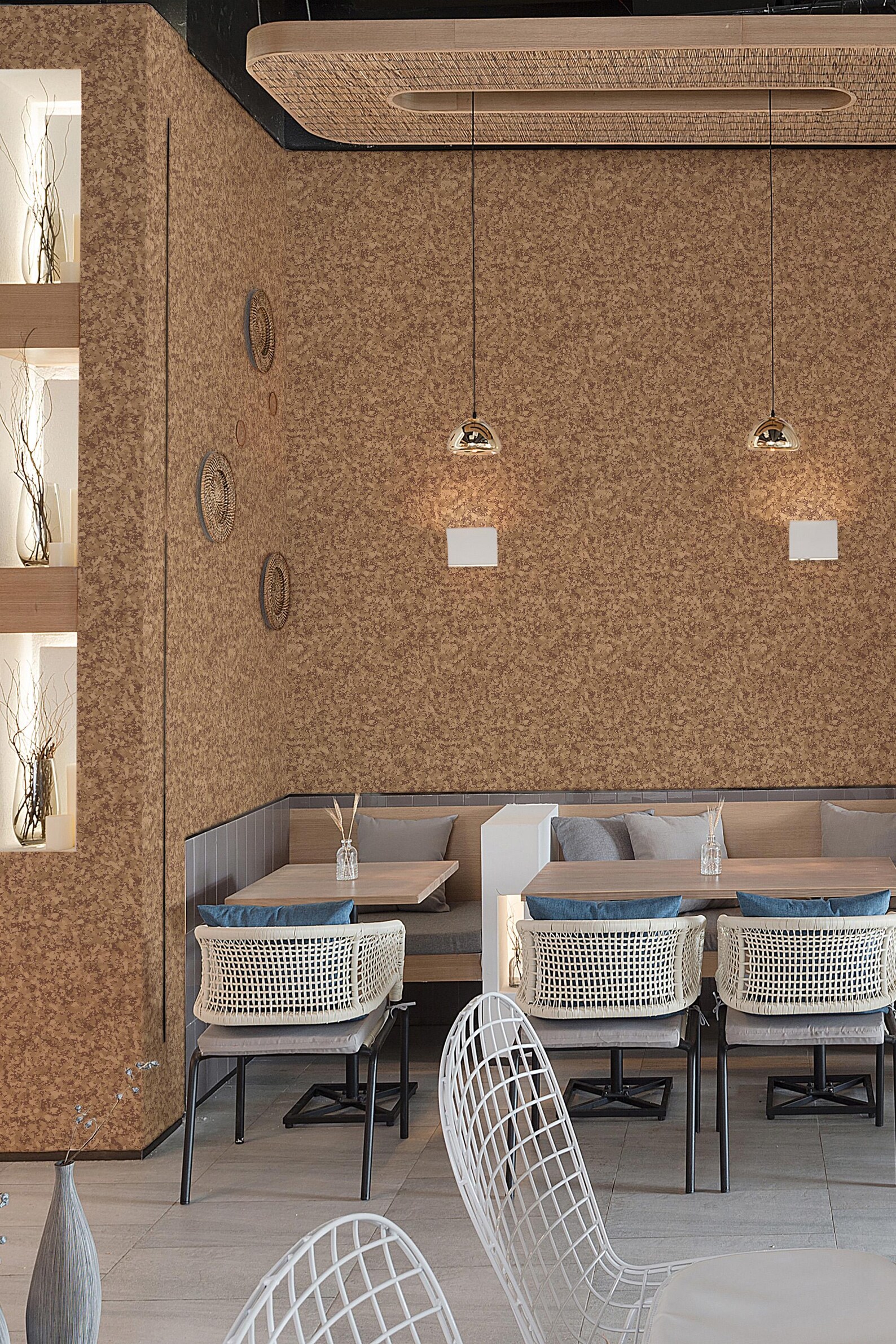 Eclectic Cork Look Wallpaper - Peel and Stick Wallpaper or Non Pasted ...