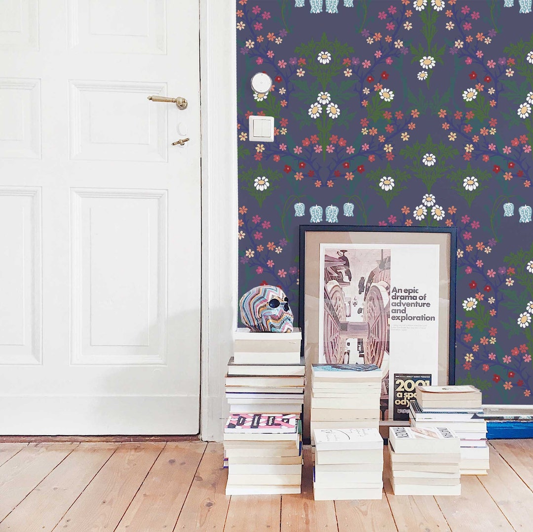 Fun Scandinavian Wallpaper - Peel and Stick Wallpaper or Non Pasted ...