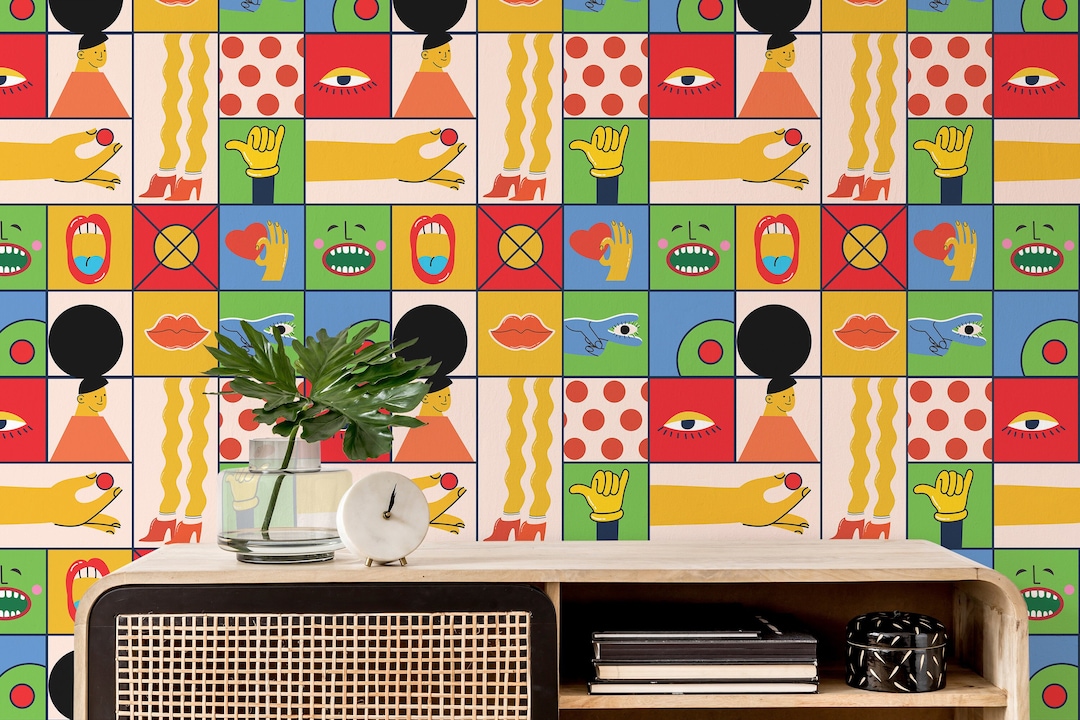 Funky Fun Wallpaper - Peel and Stick Wallpaper or Non Pasted Wallpaper ...