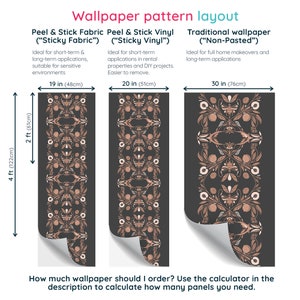 Brown Art Deco Wallpaper - Peel and Stick Wallpaper or Non Pasted ...