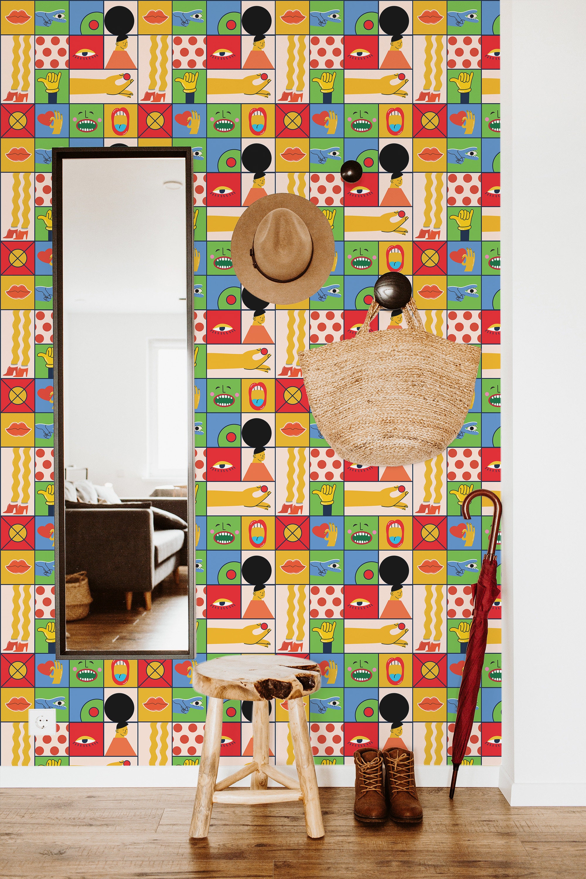 Funky Fun Wallpaper - Peel and Stick Wallpaper or Non Pasted Wallpaper ...