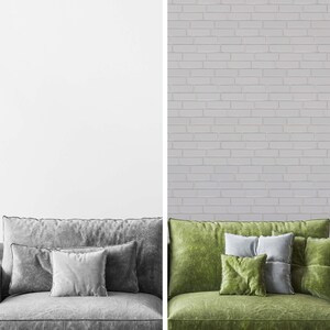 White Brick Wallpaper / White Brick Removable Wallpaper / Faux Brick ...