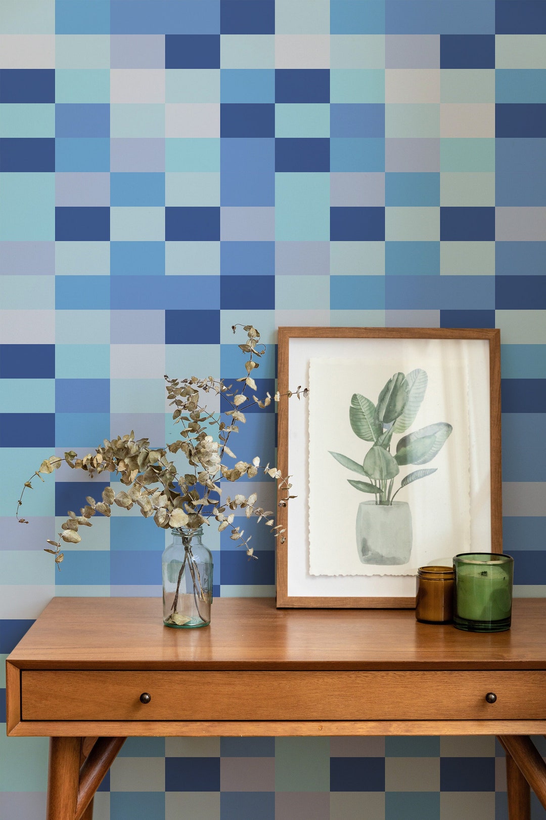 Bold Geometric Wallpaper - Peel and Stick Wallpaper or Non Pasted ...