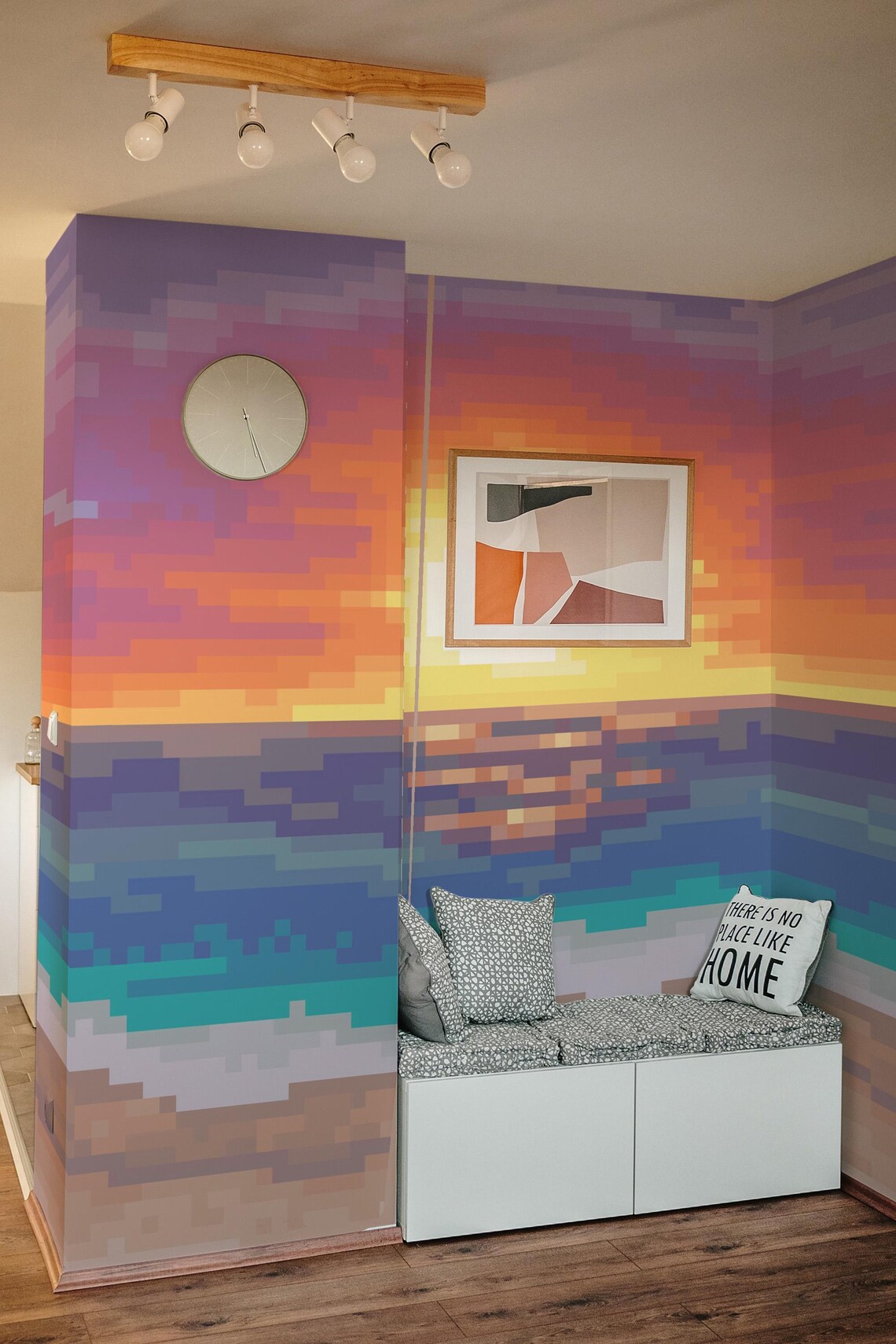 Pixel Sunset Wallpaper / Pixelated Beach Wall Mural / Retro 8 Bit ...