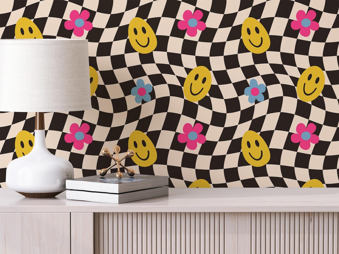 Funky Peel and Stick Wallpaper / Abstract Removable Wallpaper ...