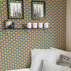 Rainbow Wallpaper - Peel and Stick or Non Pasted Wallpaper / Rainbow ...
