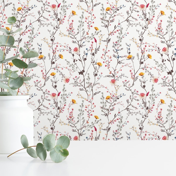 Wildflower Wallpaper - Etsy