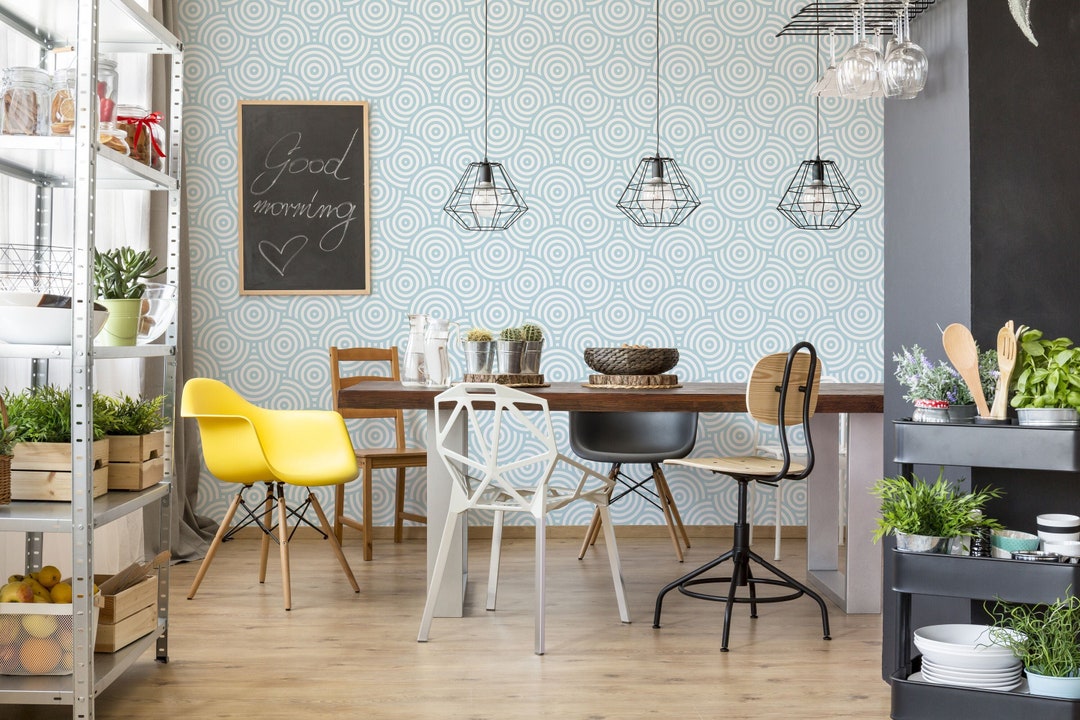 Overlapping Circles Removable Wallpaper / Geometric Peel and Stick ...