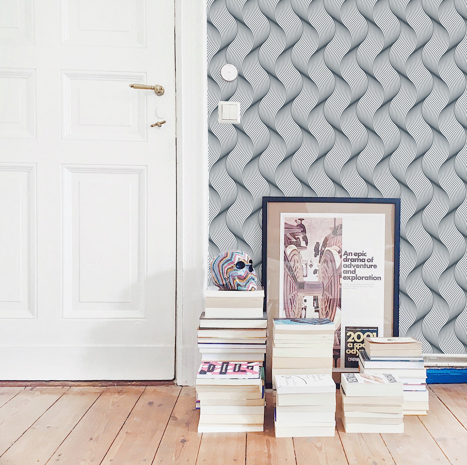 Wavy Peel and Stick Wallpaper / Contemporary Removable - Etsy