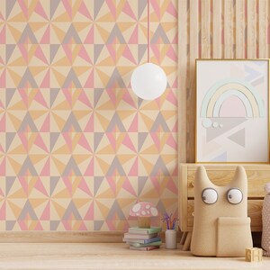 Colorful Retro Removable Wallpaper / Self-adhesive Wallpaper / Colorful ...