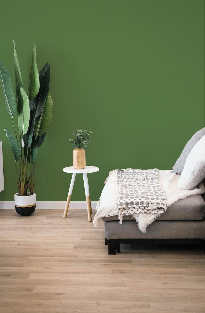 Grass Green Peel and Stick Wallpaper / Solid Green Removable - Etsy