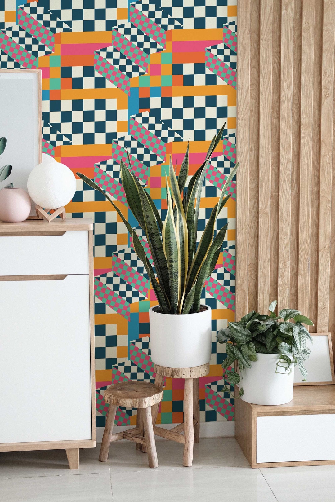 Maximalist Pattern Wallpaper - Peel and Stick Wallpaper or Non Pasted ...