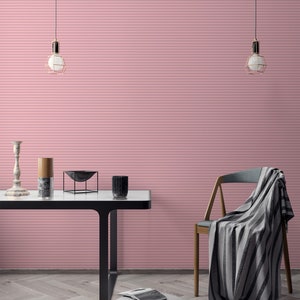 Pink Stripe Peel and Stick Wallpaper / Striped Removable Wallpaper ...