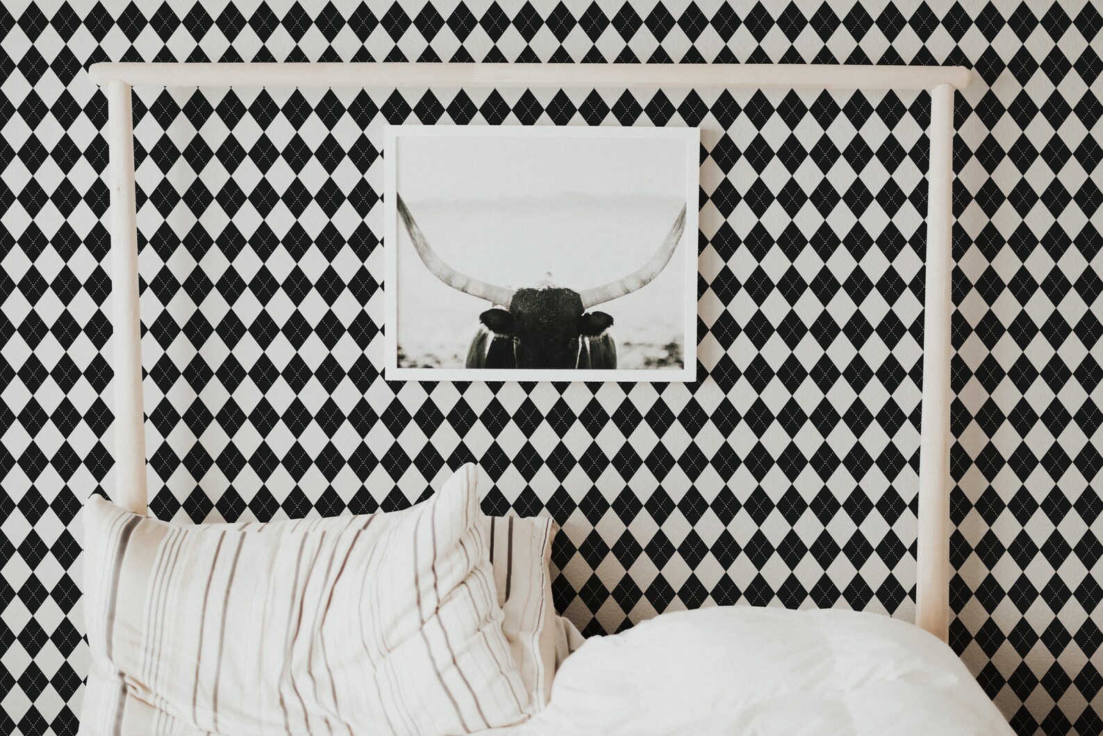 Harlequin Pattern Removable Wallpaper / Geometric Peel and Stick ...