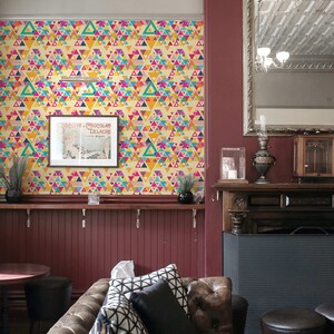 Bold Geometric Wallpaper - Peel and Stick Wallpaper or Non Pasted ...
