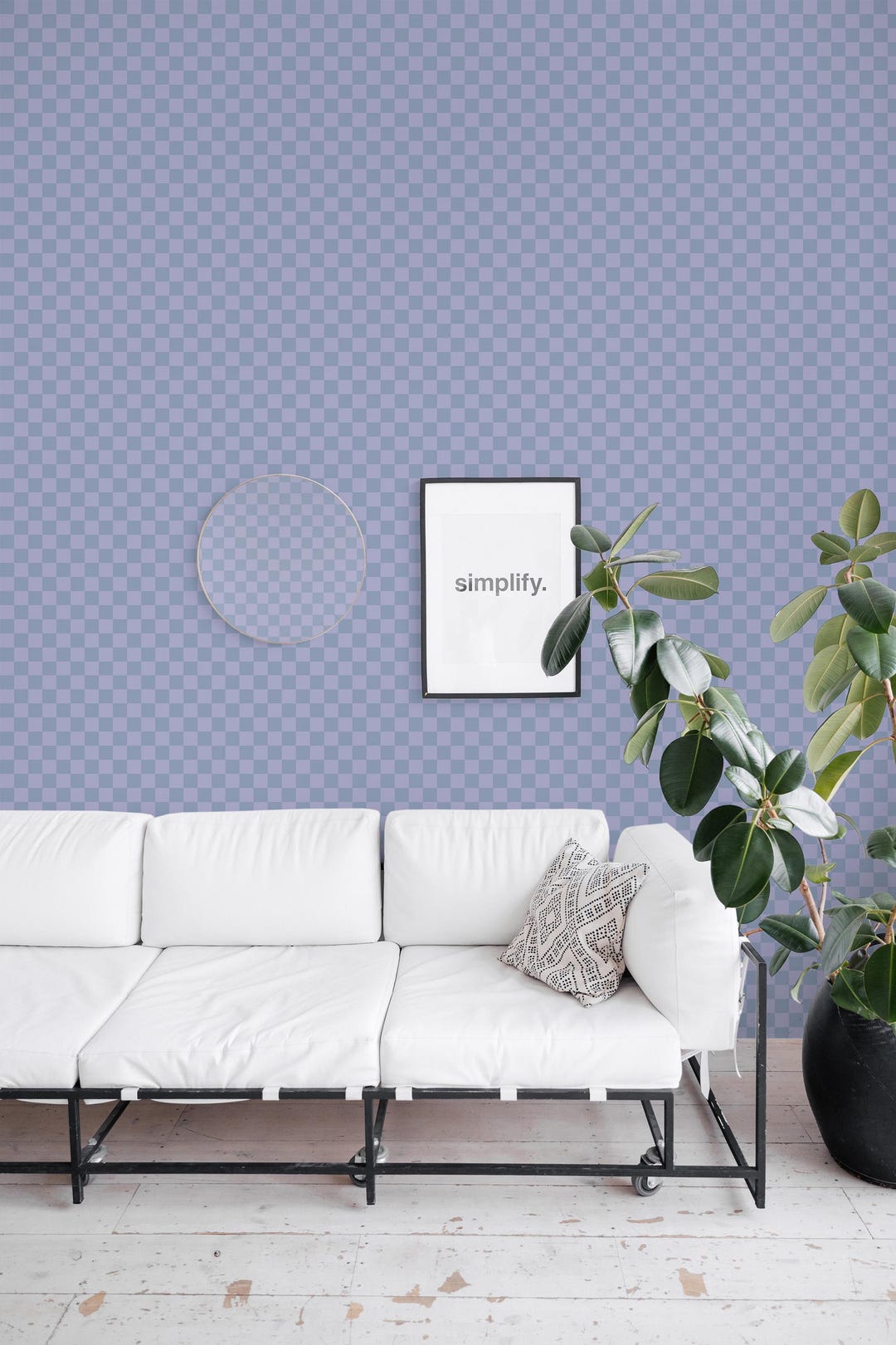 Cool Purple Checkered Wallpaper | Cute Checkered Peel and Stick ...