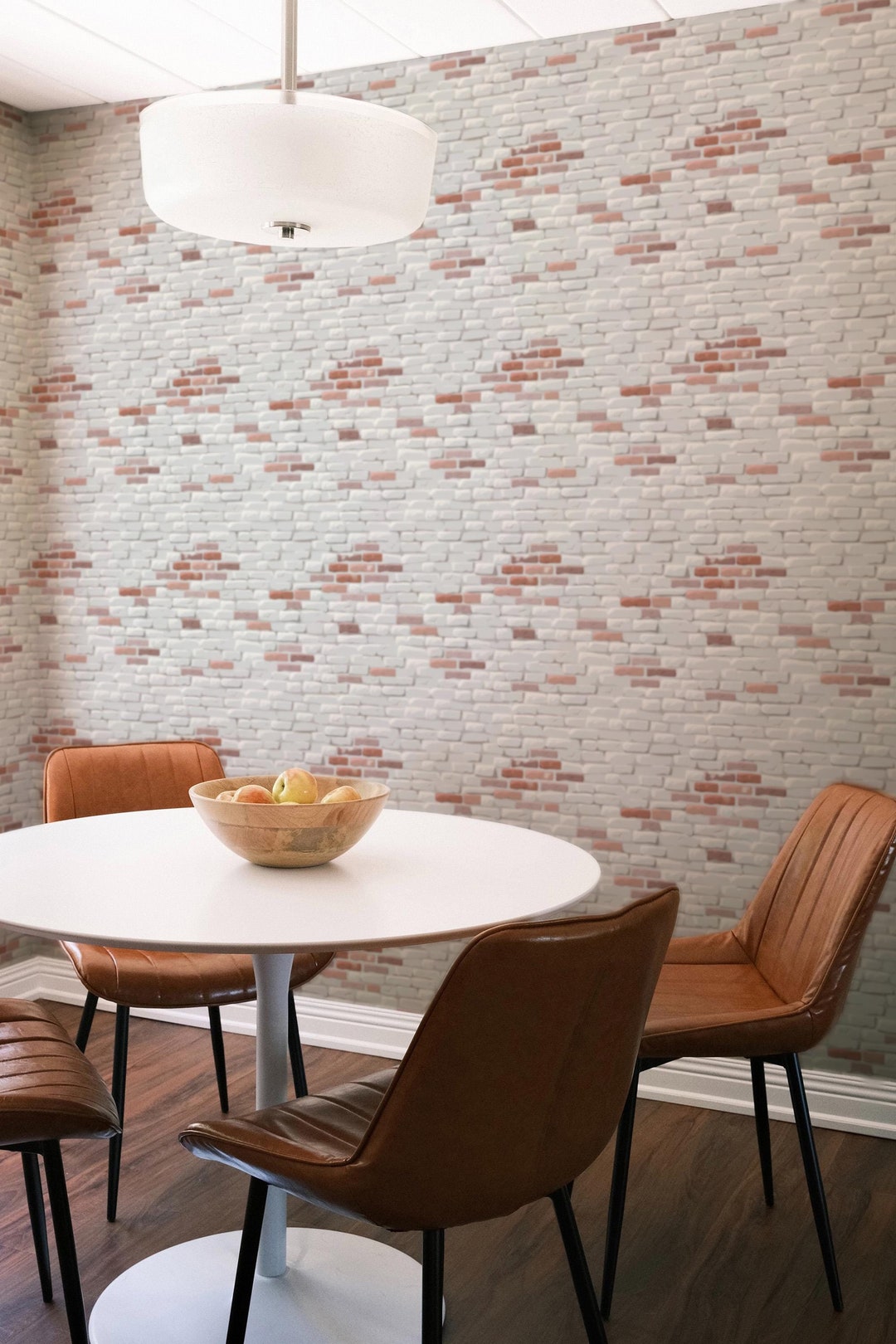 Retro Brick Look Wallpaper - Peel and Stick Wallpaper or Non Pasted ...