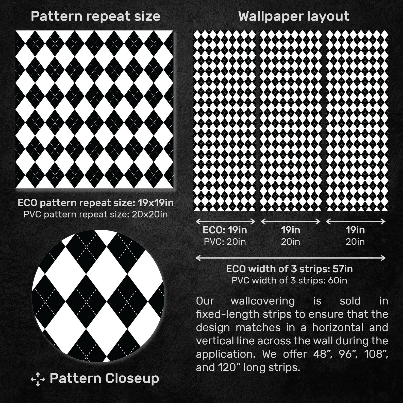 Harlequin Pattern Removable Wallpaper Design / Self-adhesive | Etsy