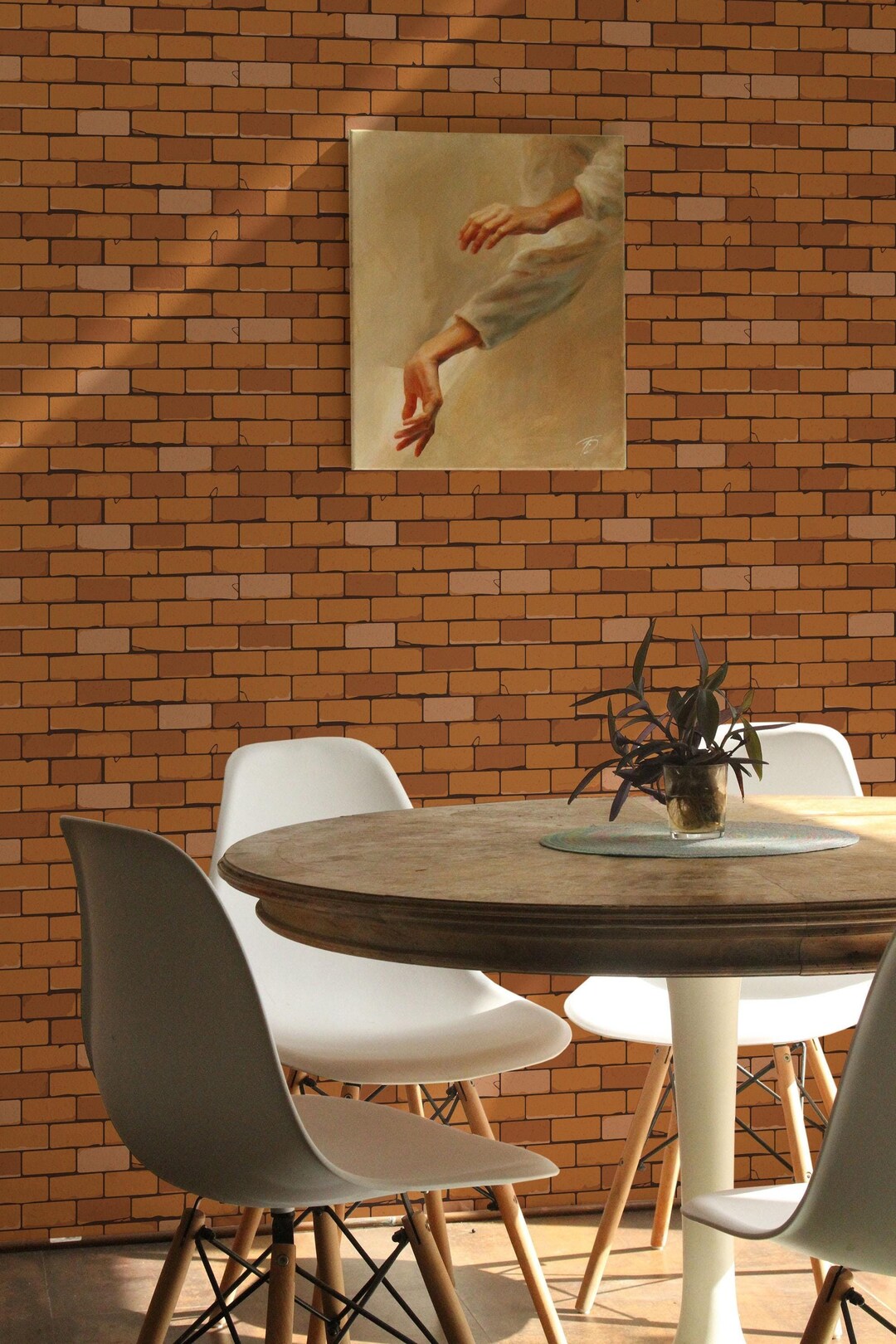 Eclectic Brick Look Wallpaper - Peel and Stick Wallpaper or Non Pasted ...