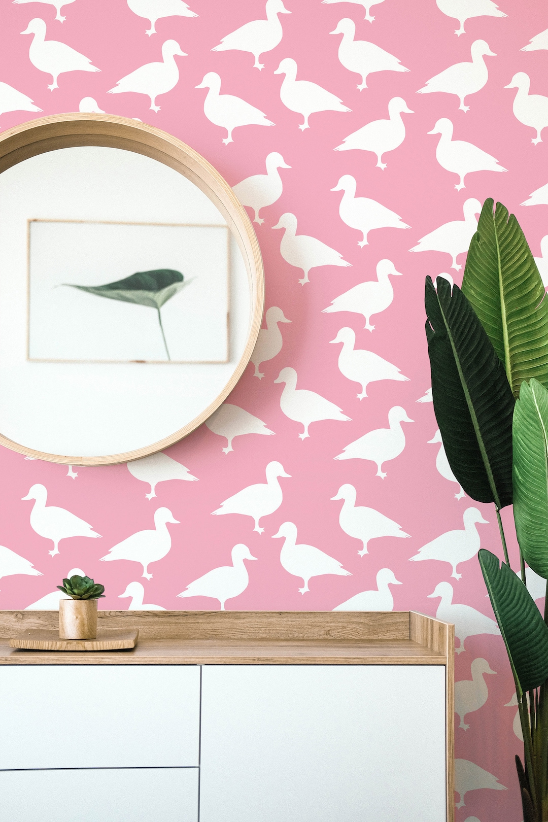 Aesthetic Ducks Peel and Stick Wallpaper / Ducks Removable Wallpaper ...