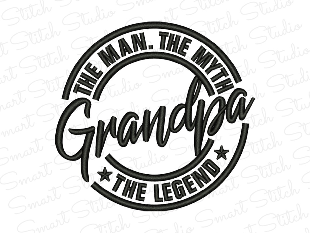 Grandpa Embroidery Design, Grandparents Embroidery File - Etsy