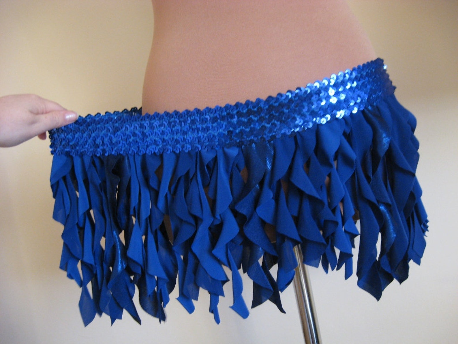 Blue Costume Bellydance Bra Belt Tribal Hip Scraf Shimmy Costume ...