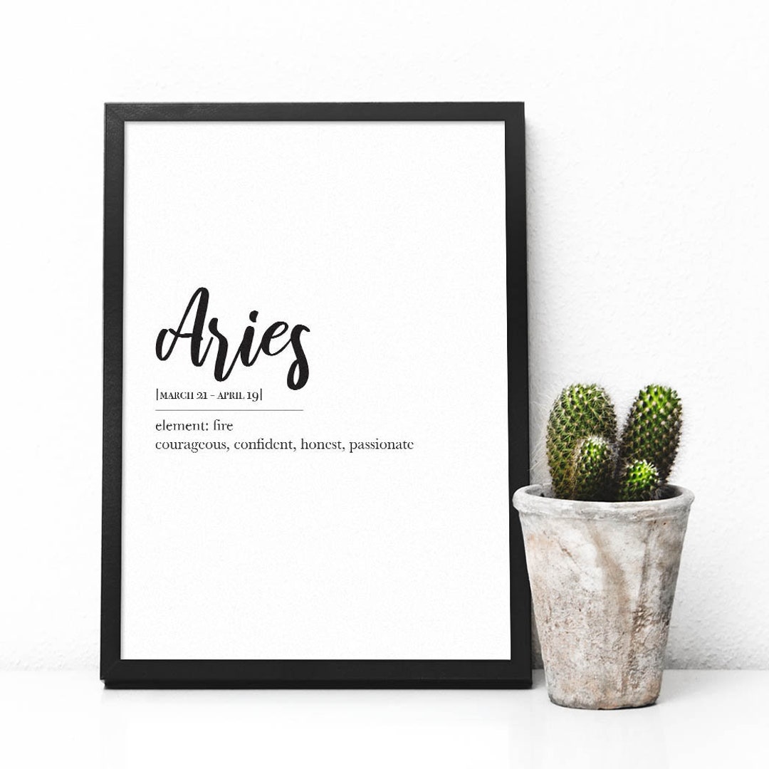 Aries, Zodiac Sign Digital Download Print, Astrology Gifts, Poster ...