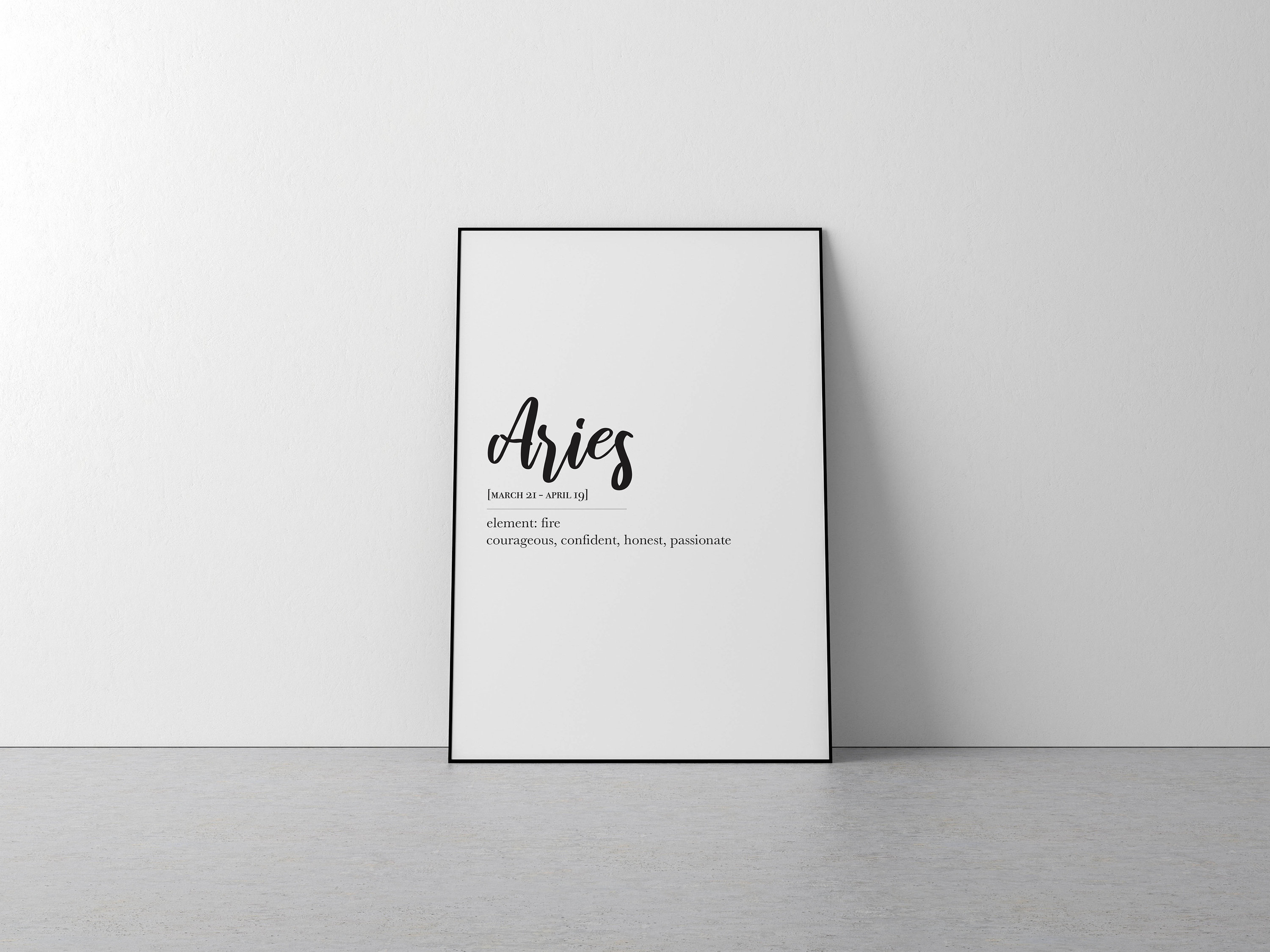 Aries, Zodiac Sign Digital Download Print, Astrology Gifts, Poster ...