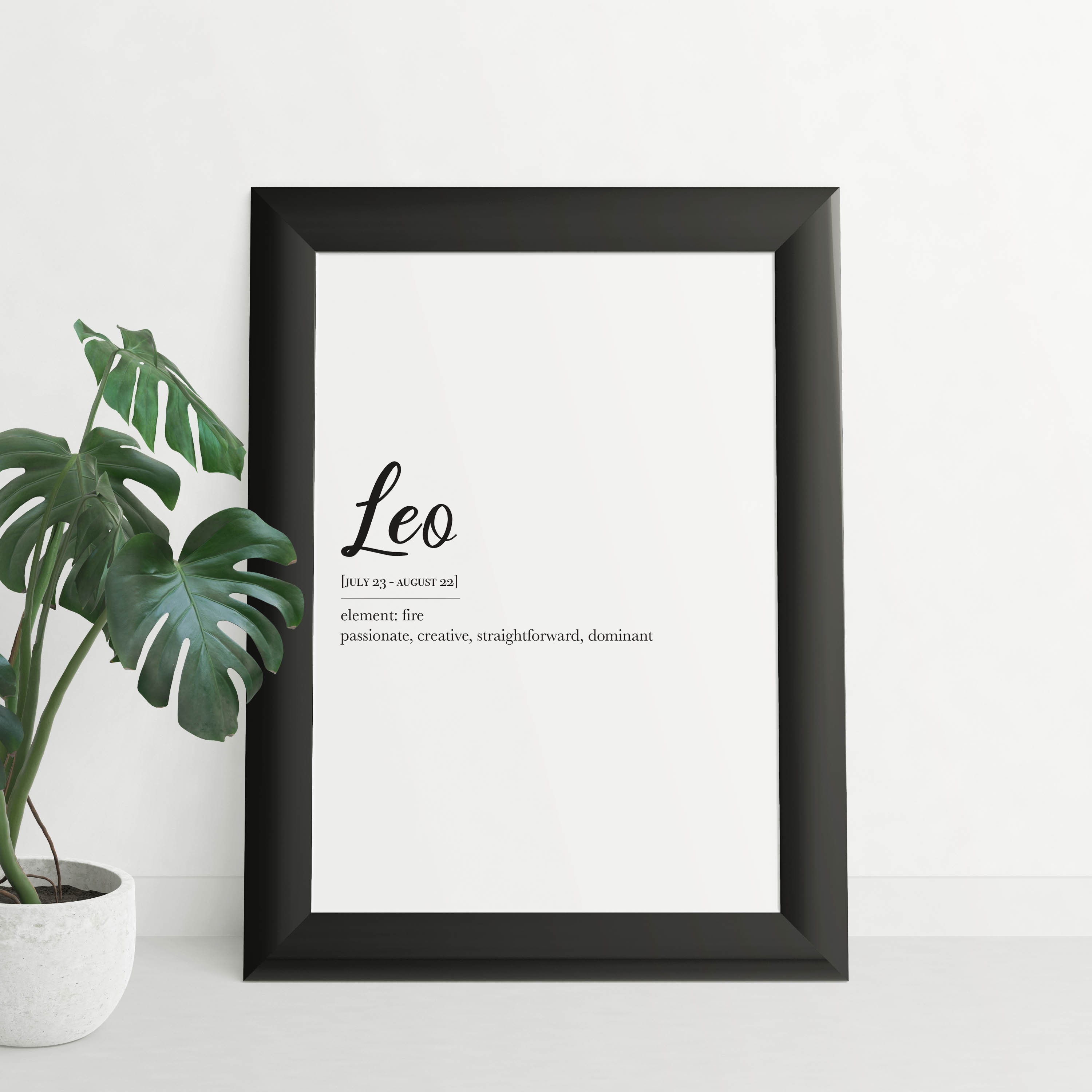 Leo Zodiac Sign Digital Download Print Astrology Gifts - Etsy