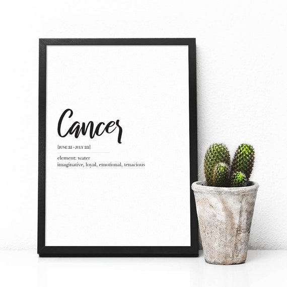 Cancer Zodiac Sign Digital Download Print Astrology Gifts | Etsy