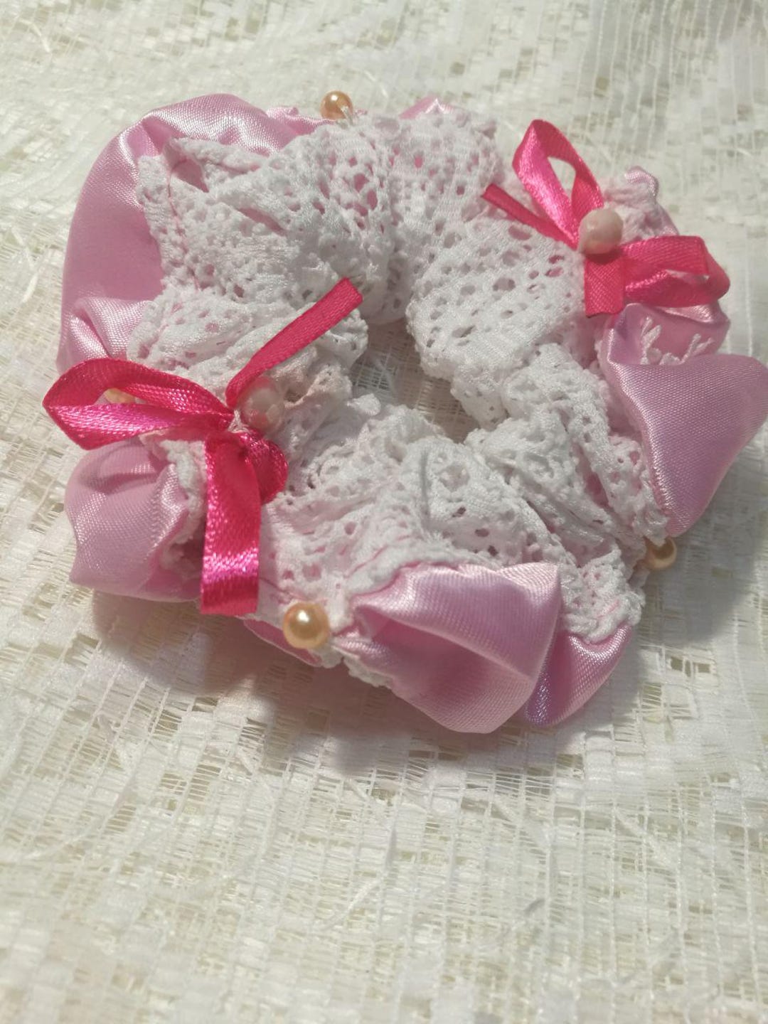 Scrunch Voluminous Rubber Band for Hair Lace Scrunchie - Etsy