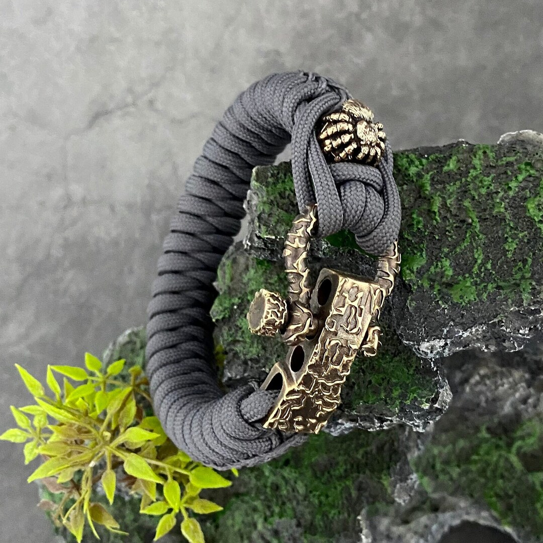 Tarantula Bead - Paracord Bracelet - Spider Bead - Paracord Bronze Bead ...
