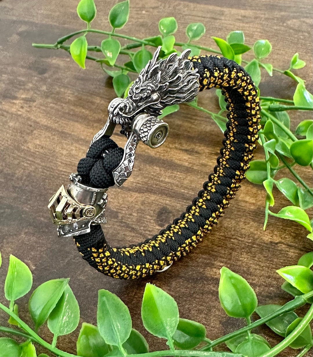 Dragon Bracelet Paracord Bracelet Templar Jewellery Dragon Jewelry ...