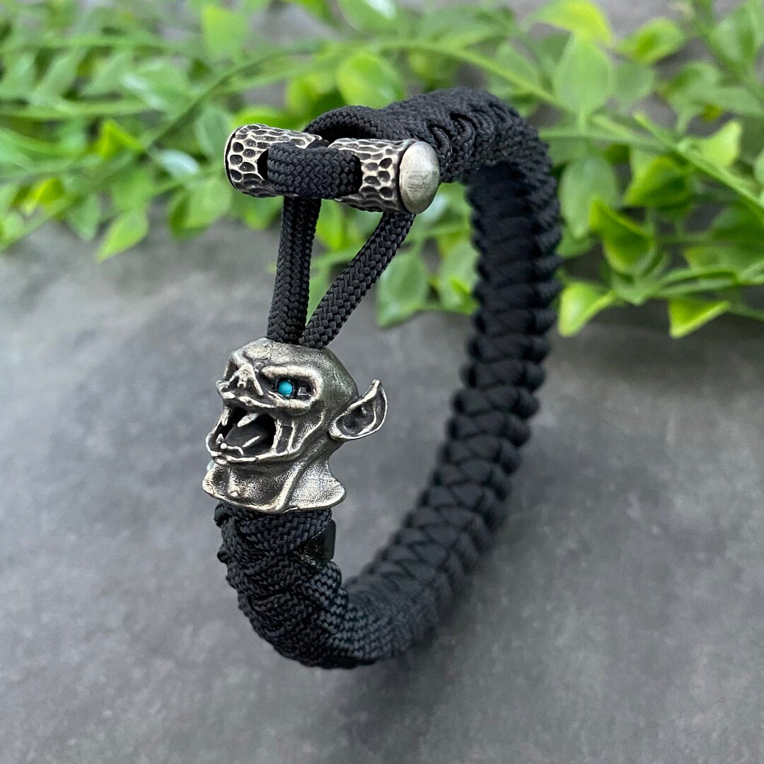 Nosferatu Vampire Paracord Bracelet, Gothic Biker Jewelry - Etsy