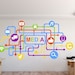 Social Media Wall Decal, Technology Vinyl Wall Art Decals, Company Name ...