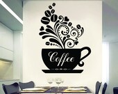 Coffee Wall Decal Custom Coffee Wall Art Coffee Decals - Etsy