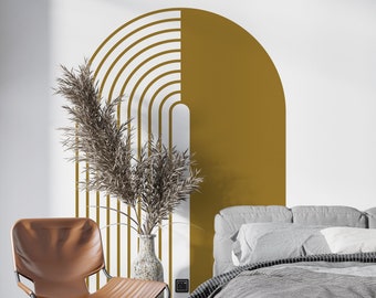 Tunnel Full Arch, Rainbow Mid Century Modern Arch Wall Decals Modern ...