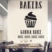 Bakery Wall Art, Custom Baking Wall Decal, Baker Decals, Kitchen Wall ...