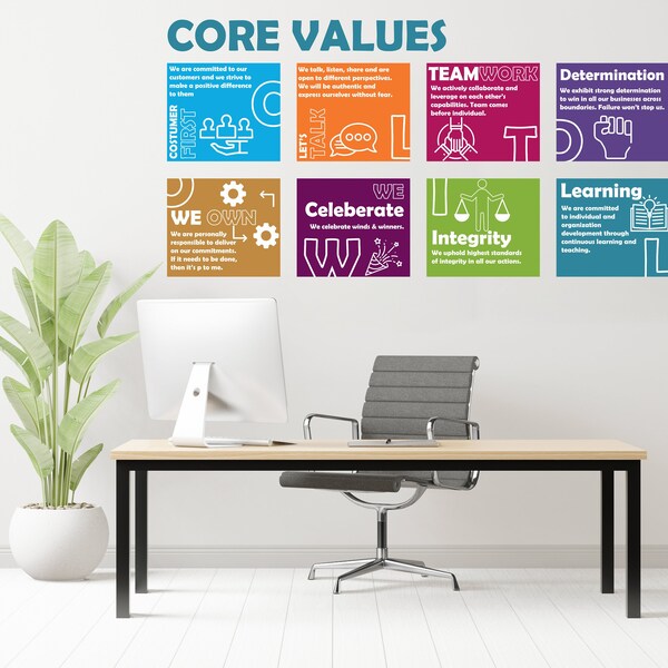 Core Values Wall Decal - Etsy