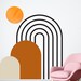 Rainbow Arch, Mid Century Modern Boho Arch Wall Decals Modern Wall ...
