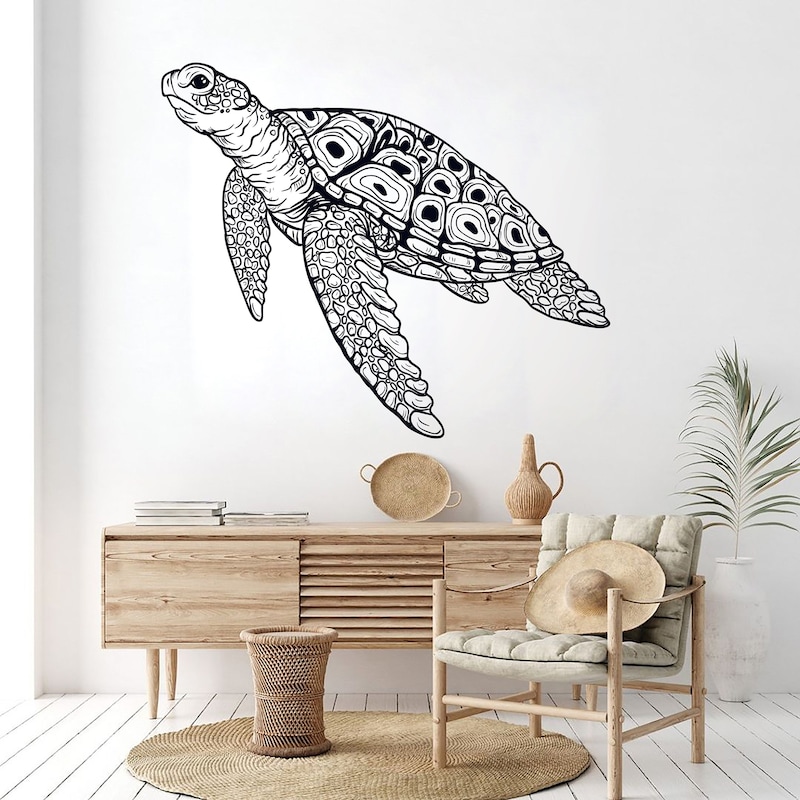 Sea Turtle Wall Mural - Etsy