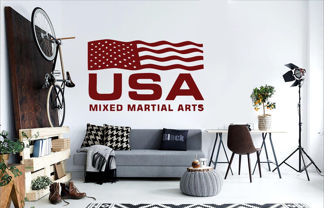 MMA Wall Decor Custom Gloves Boxer Stickers Bedroom Sport Fight ...