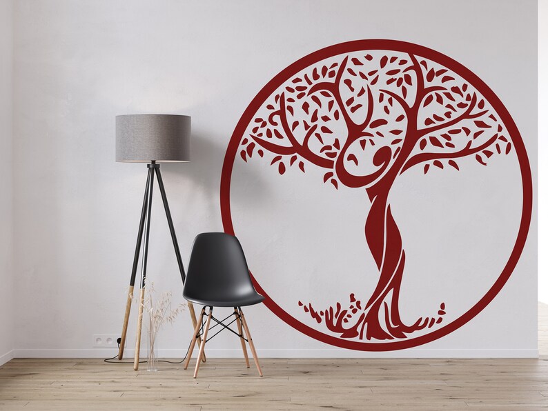 Tree Wall Decal Sticker Tree of Life Roots Bird Flying Away | Etsy