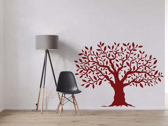 Tree Wall Decal Sticker Bedroom Tree of Life Roots Birds | Etsy