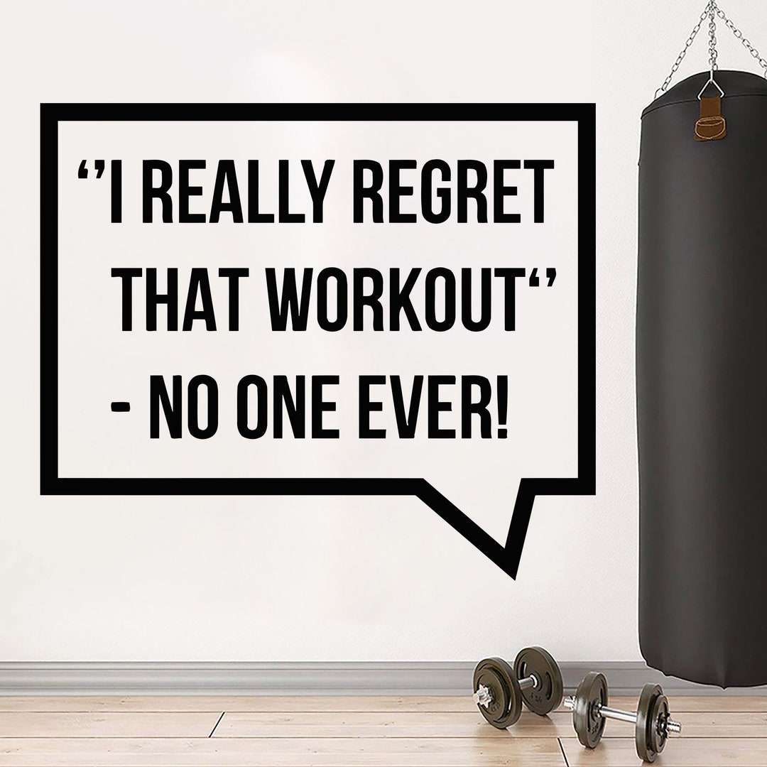 Fitness Decor Art Quotes Gym Stickers Fitness Wall Art Gifts Boys Girl ...