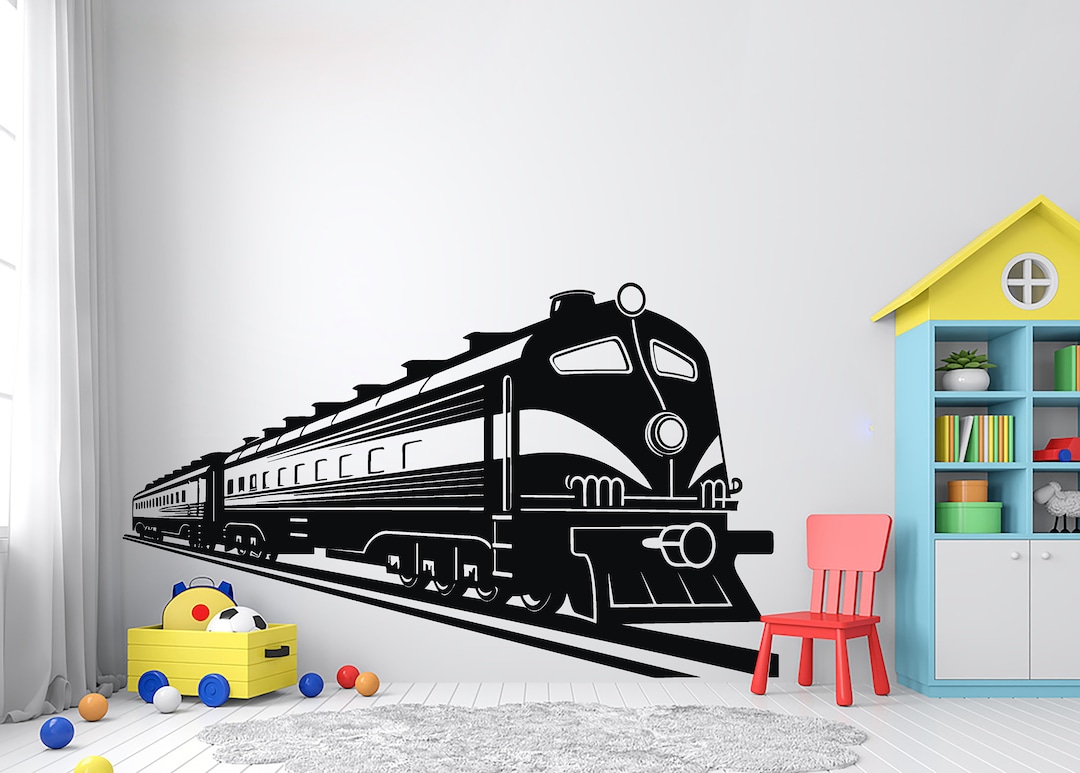 Train Railroad Track Wall Decal Stickers Track Wall Decals Train ...
