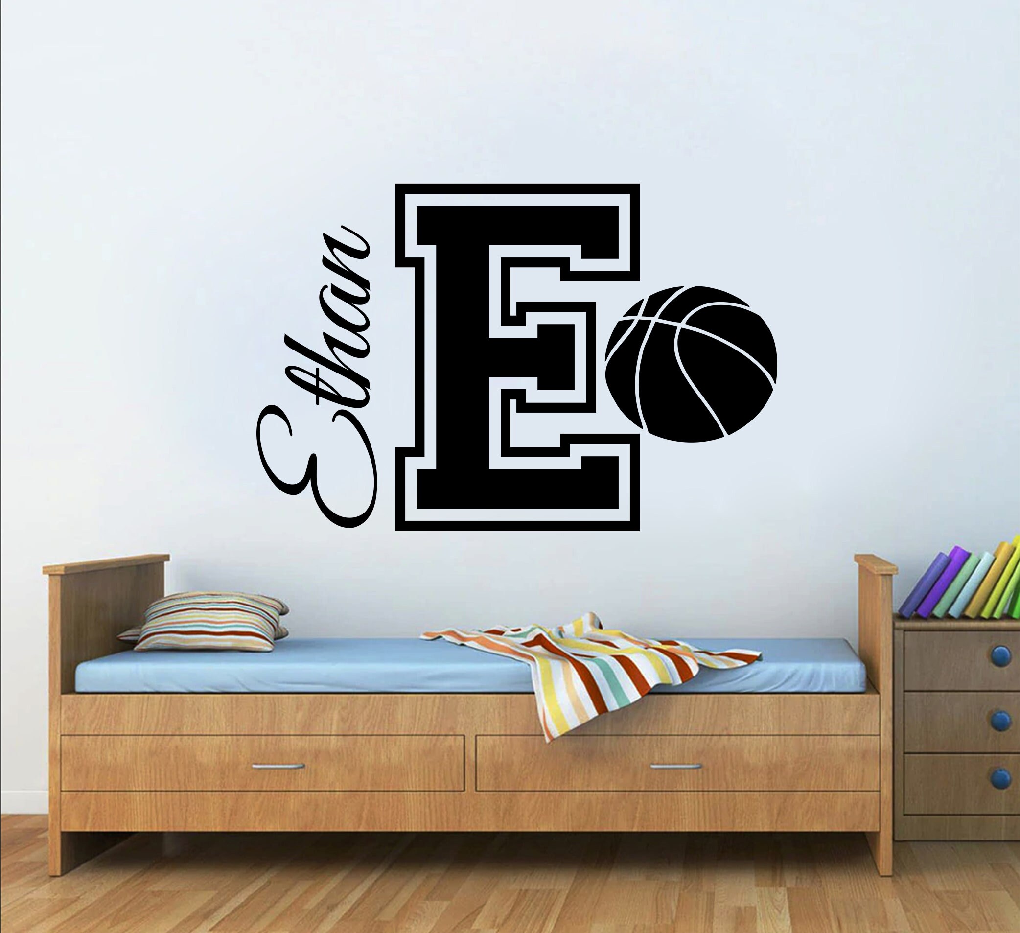 Basketball Custom Decal Wall Decal Sport Vinyl Boy Basket Wall - Etsy