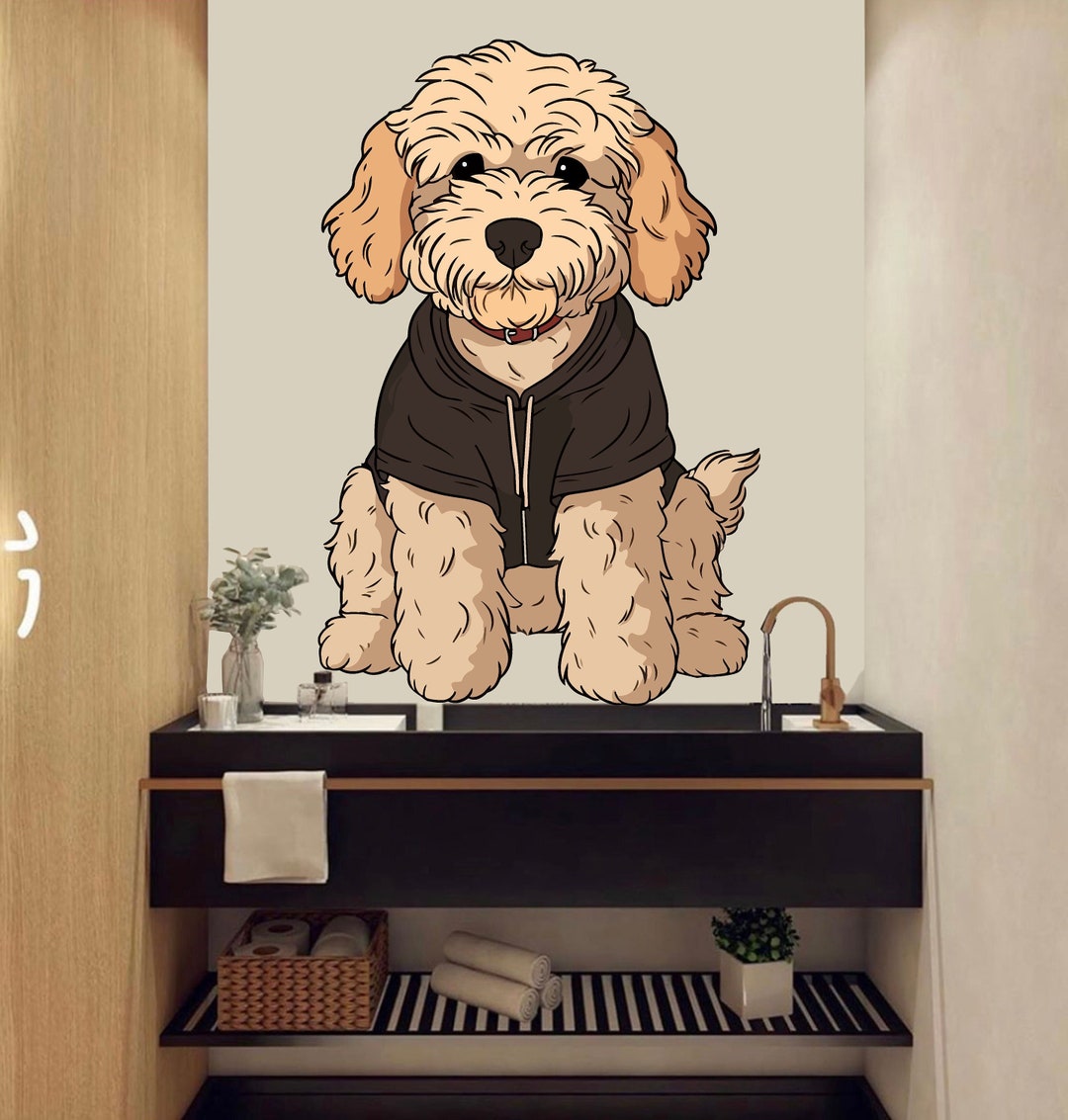 Goldendoodle Dog Wall Decal Dog Decor Dog Kids Dog Wall Art Decal Dog ...